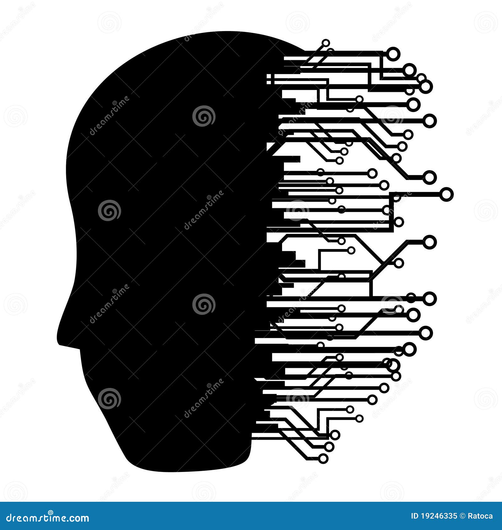 Tech human stock vector. Illustration of cyborg, android - 19246335