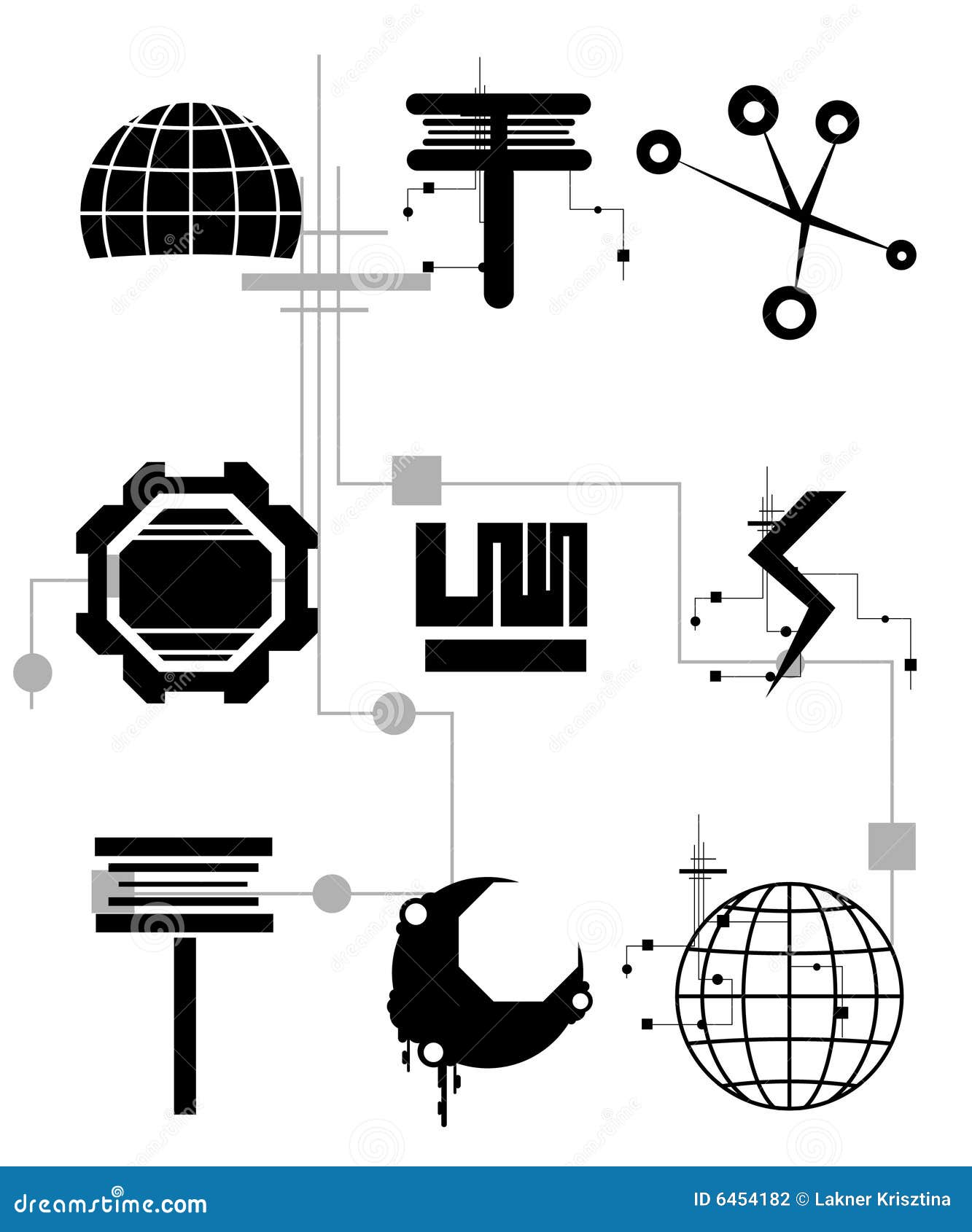 Tech icons stock vector. Illustration of vector, abstract - 6454182