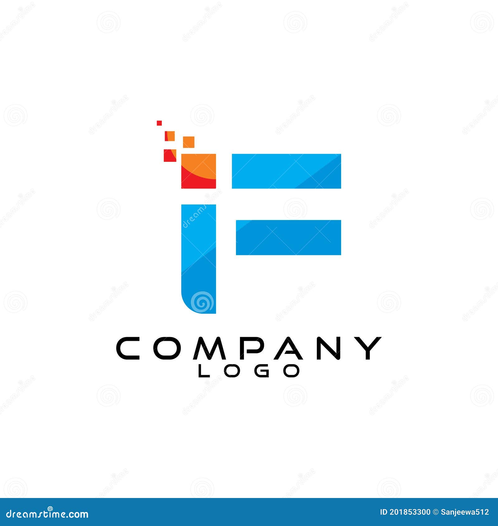 Tech, it, Ict Letter If, Fi Logo Design Vector, Stock Vector ...