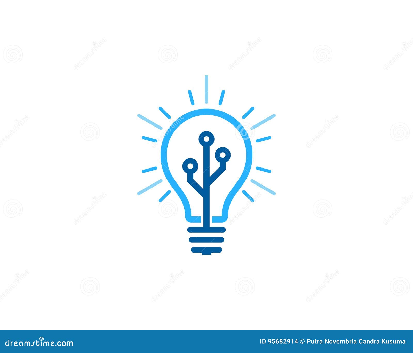 Tech Idea Icon Logo Design Element Stock Vector - Illustration of human ...