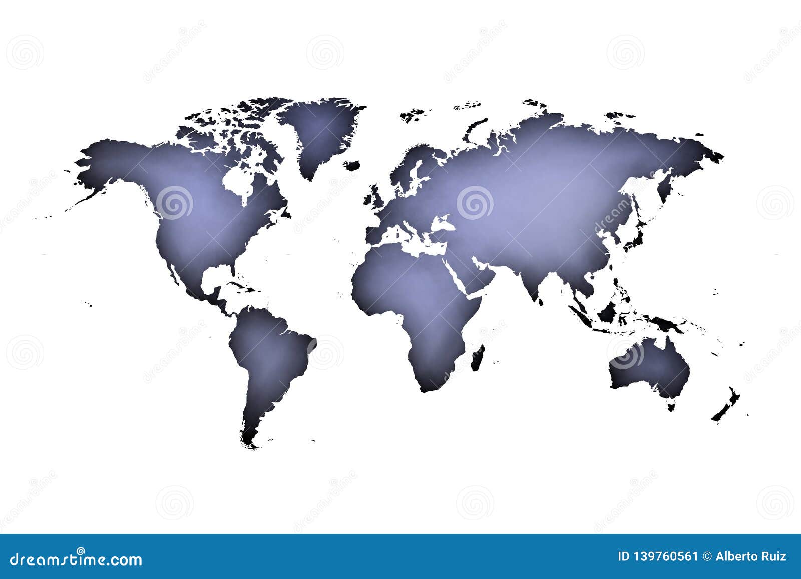 Concentric Worldmap With Perimetral Shadows. Royalty-Free Stock Image ...