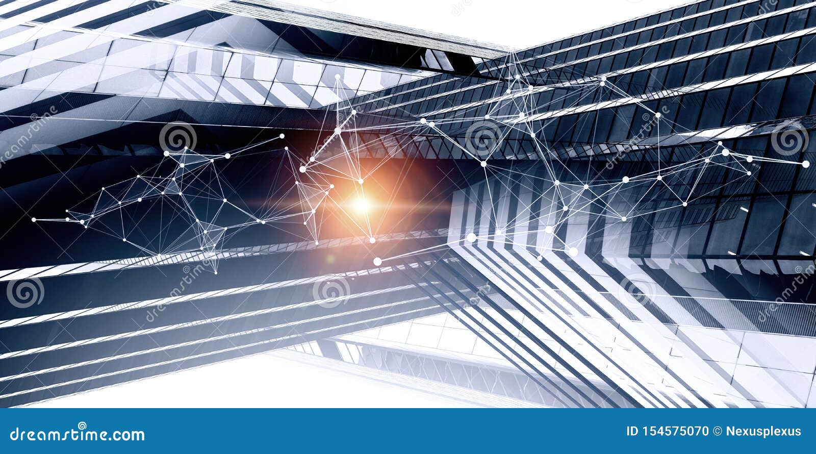 Tech Industrial Building Facade Background Stock Illustration ...