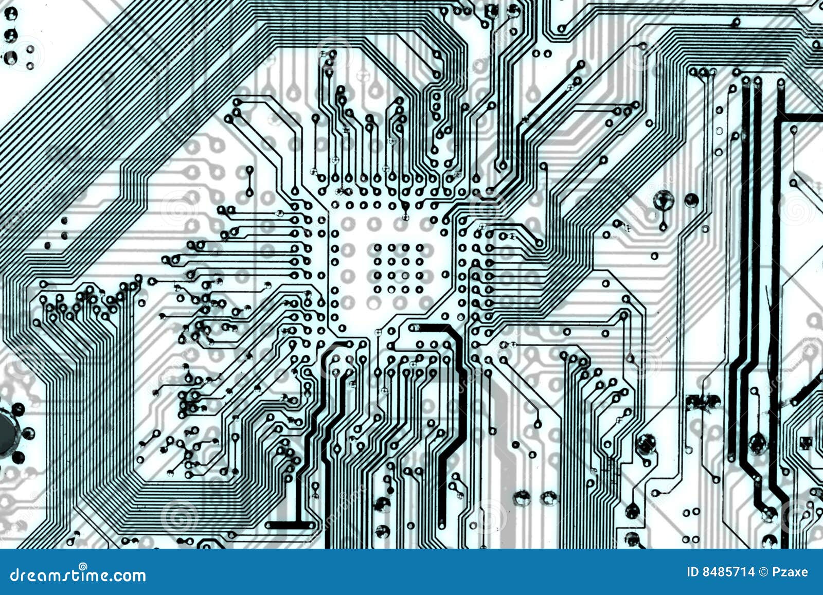 Tech Industrial Electronic Light Blue Background Stock Illustration ...