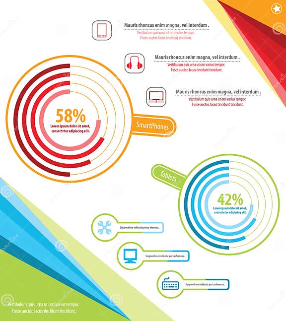 Tech Infographic stock vector. Illustration of demographics - 35272045