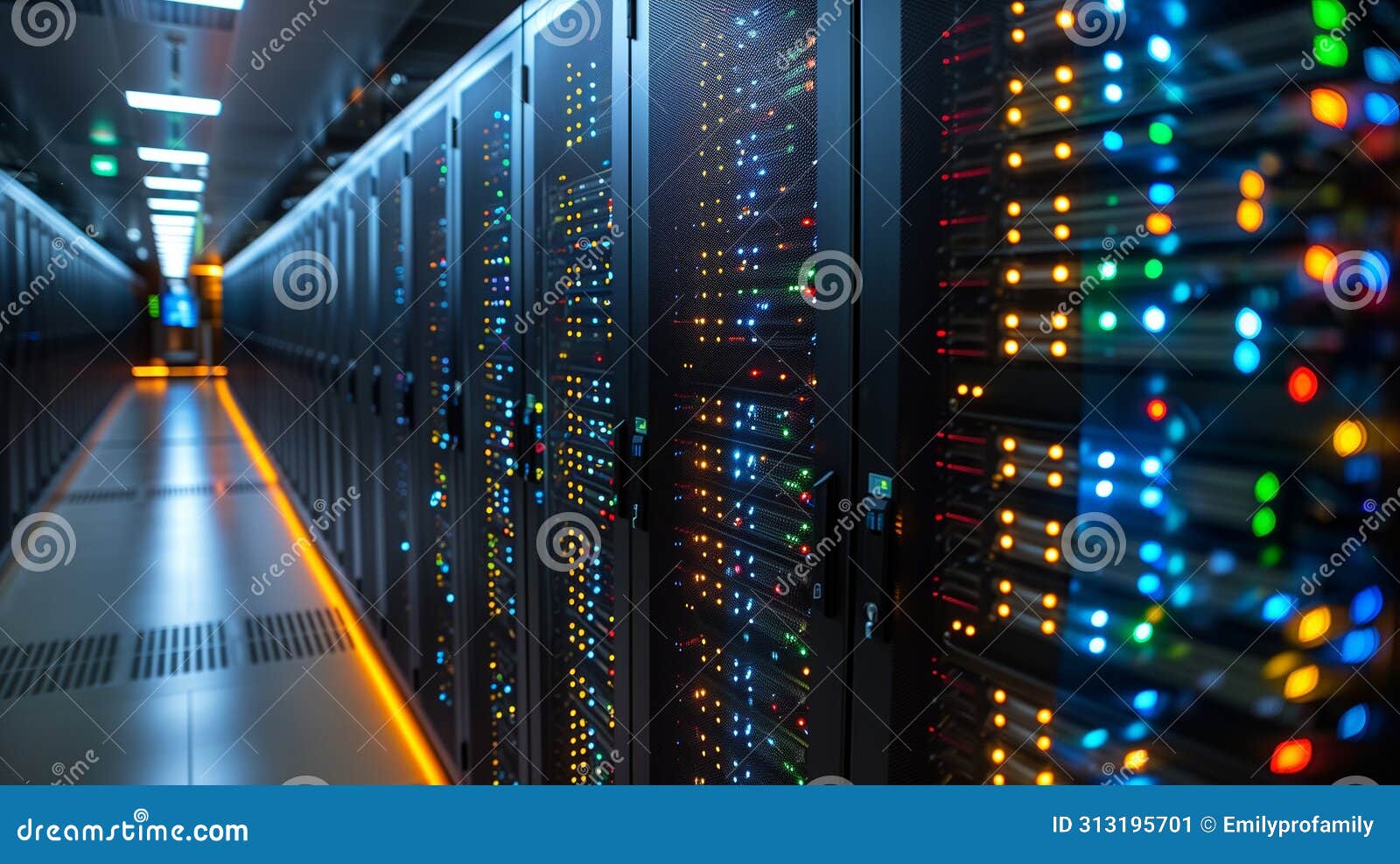 Tech Infrastructure: it Server Room, Business Concept Stock Image ...