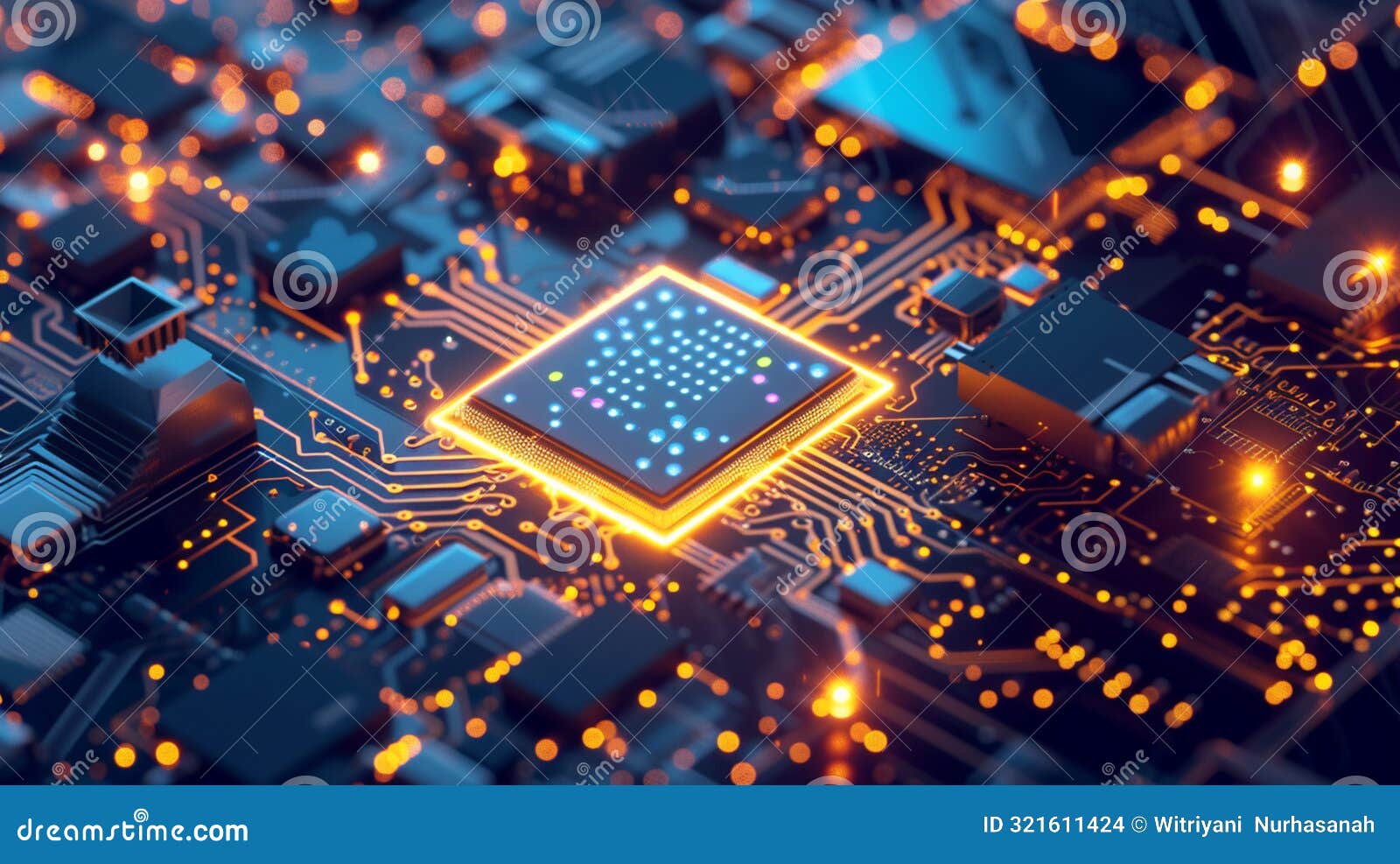 Tech Innovation Platform Smart City. Generative Ai Stock Illustration ...