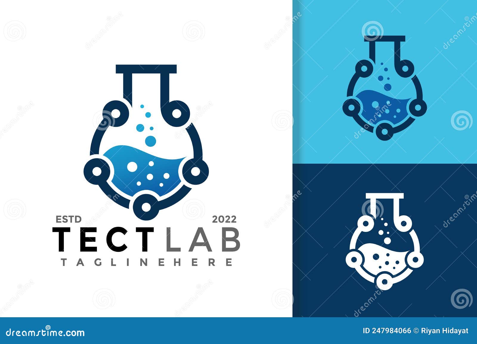 Tech Lab Logo Design Vector Template Stock Vector - Illustration of ...