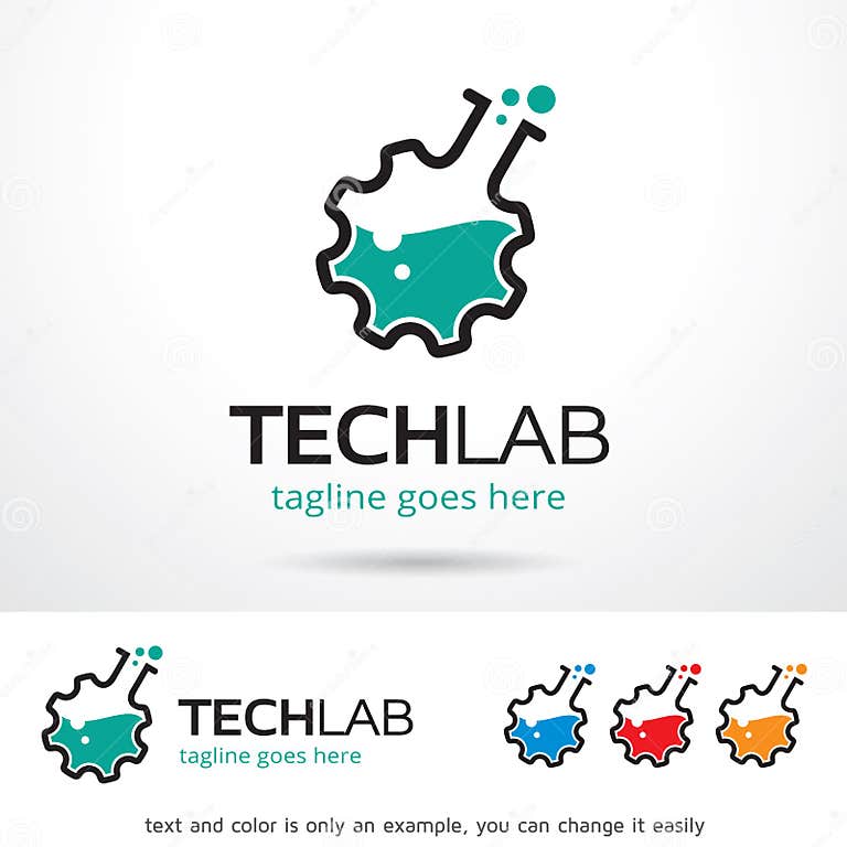 Tech Lab Logo Template Design Vector Stock Vector - Illustration of ...