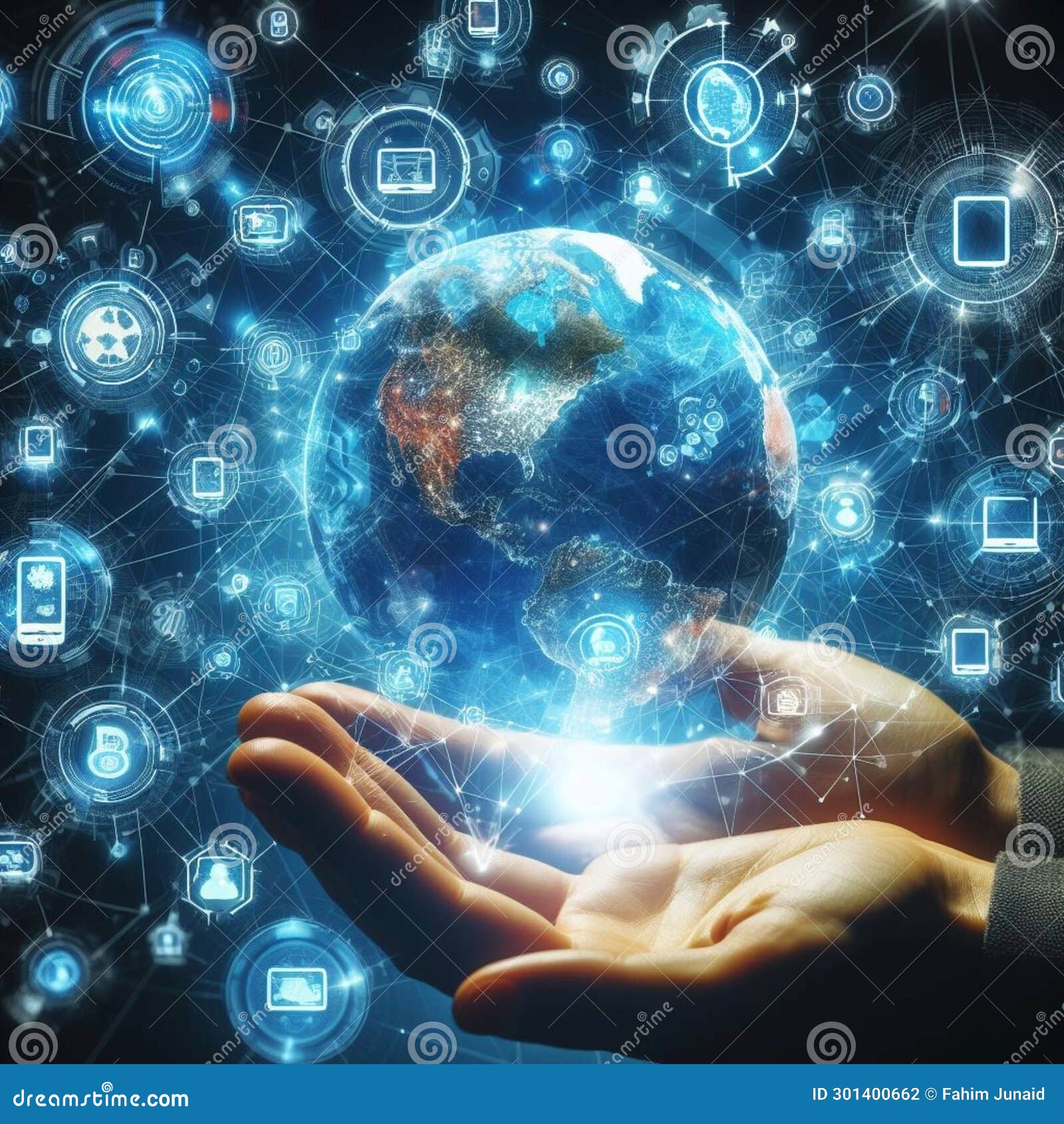 Worldwide Connectivity: Global Tech Networks Visualized Stock ...