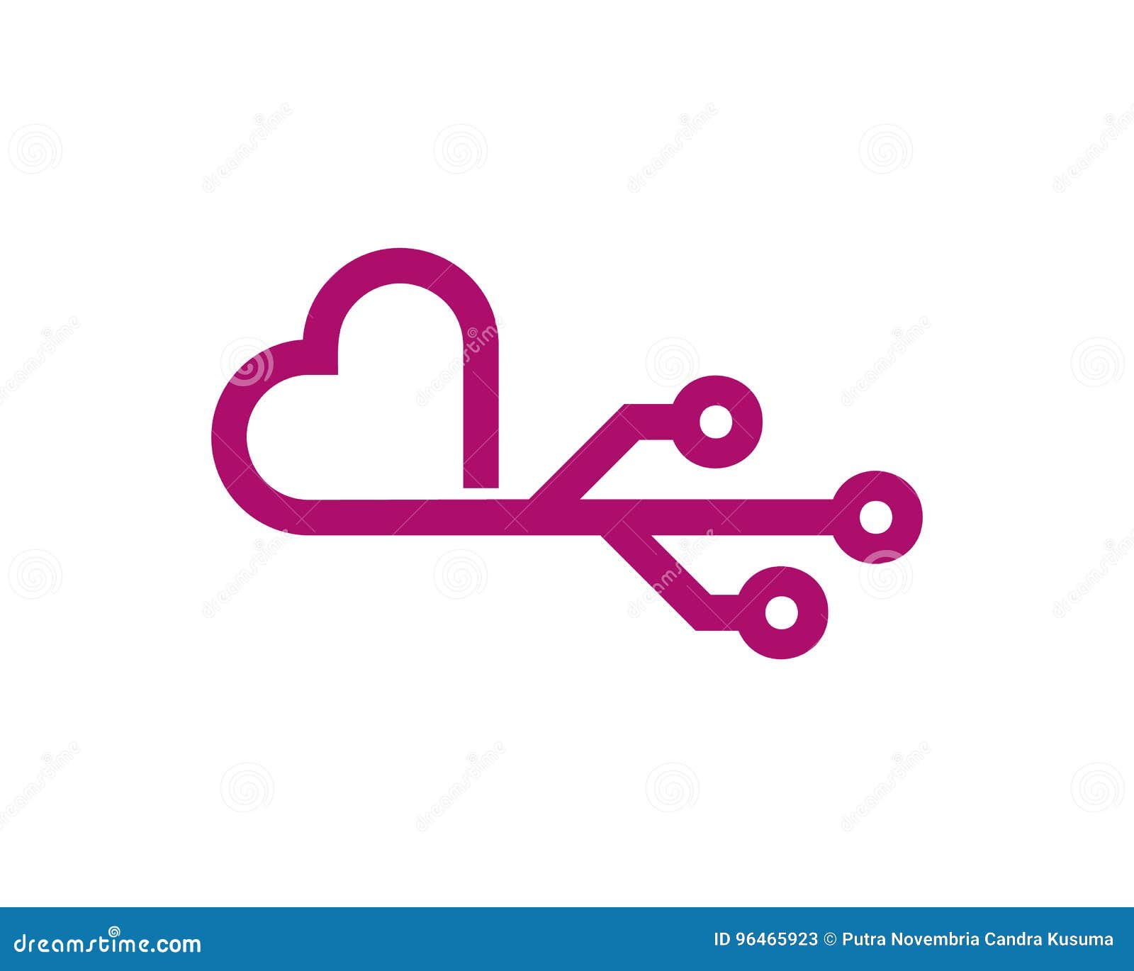 Tech Love Icon Logo Design Element Stock Vector - Illustration of label ...