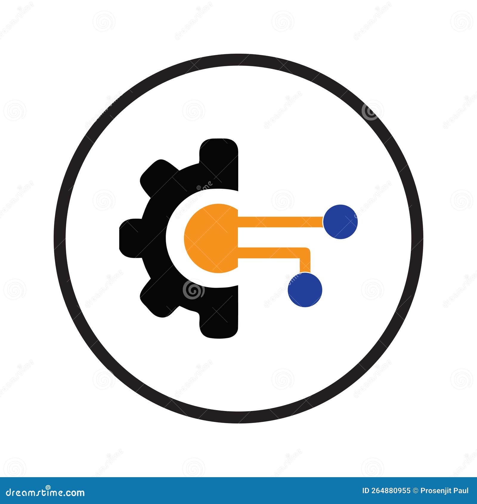 Tech management icon stock vector. Illustration of work - 264880955