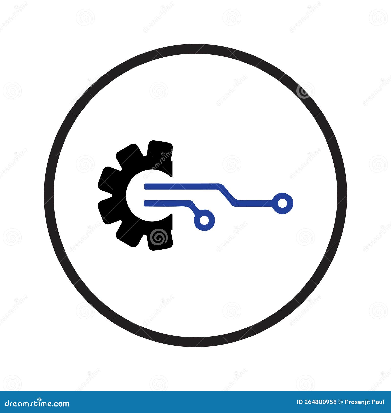 Tech management icon stock vector. Illustration of digital - 264880958