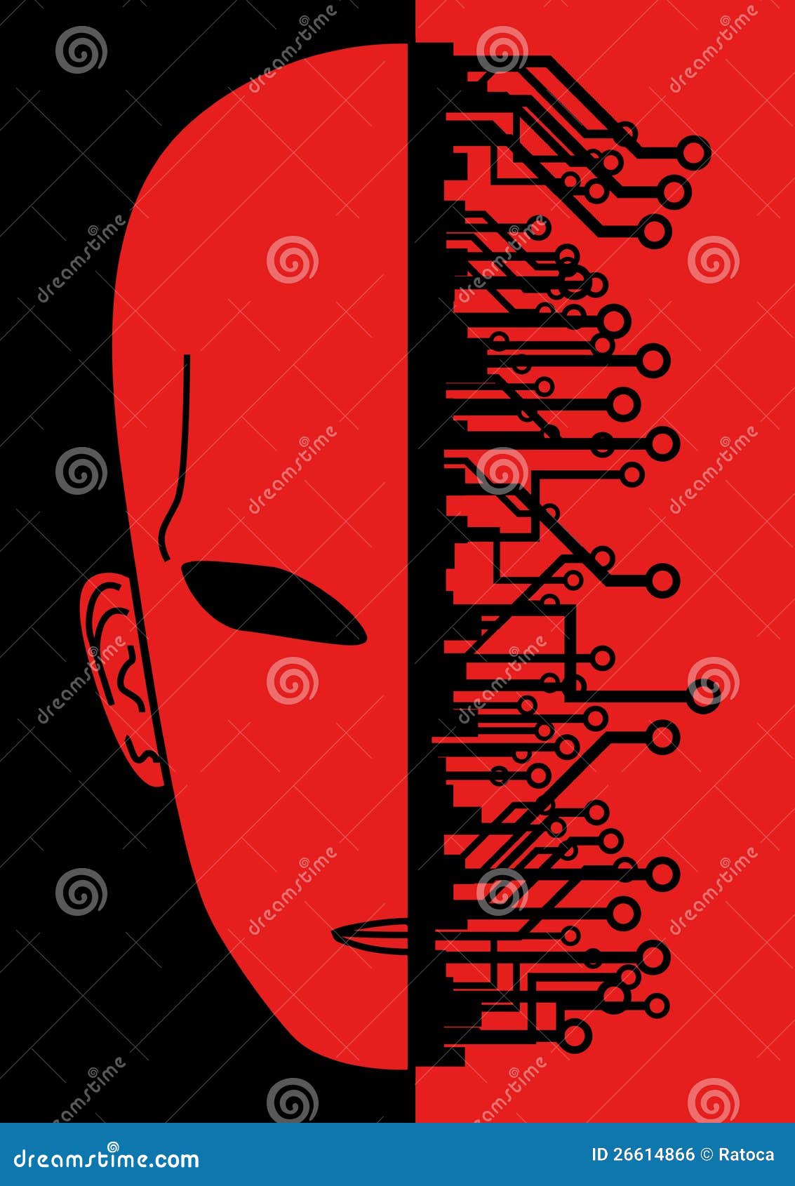 Tech mask stock vector. Illustration of face, industrialization - 26614866