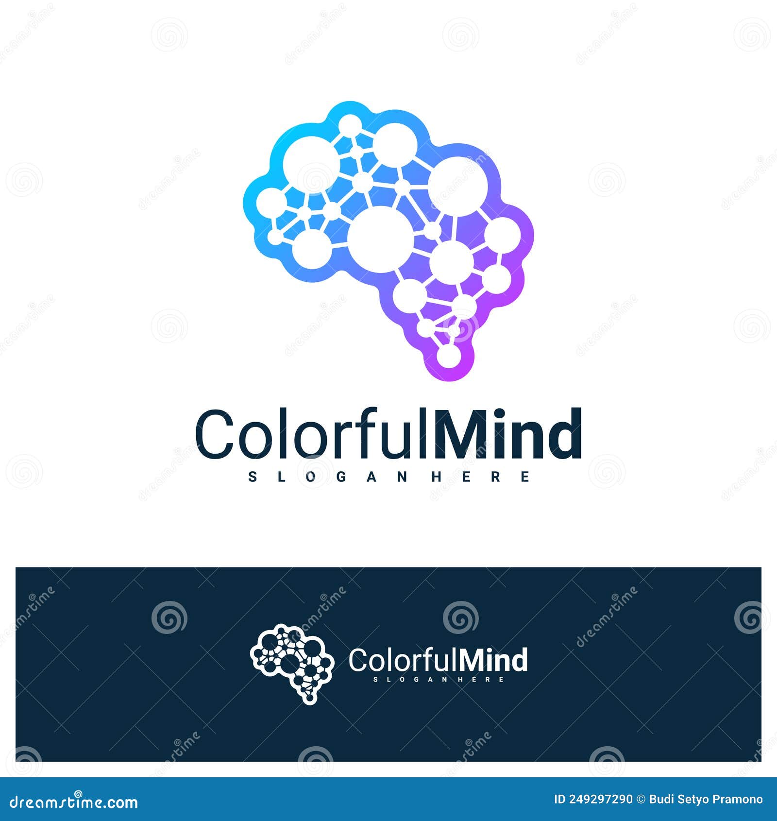 Tech Mind Logo Design Vector Template, Brain Logo Concepts Illustration ...