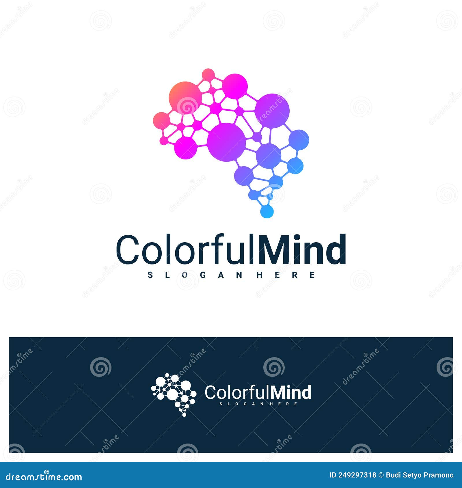 Tech Mind Logo Design Vector Template, Brain Logo Concepts Illustration ...