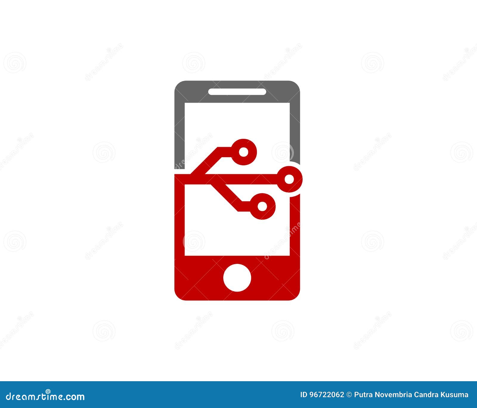 Tech Mobile Phone Icon Logo Design Element Stock Vector - Illustration ...