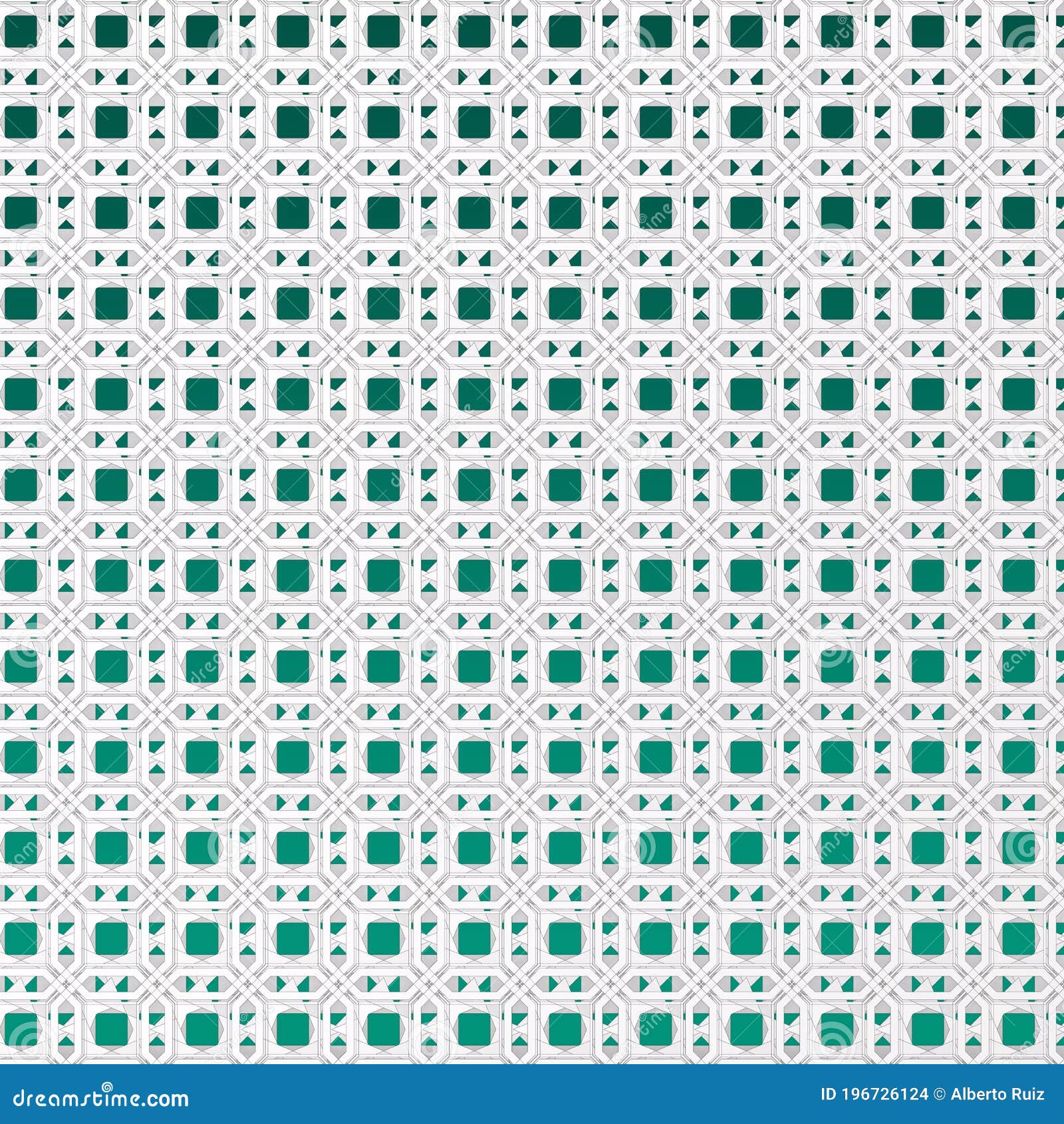 Green Tech Modern Arabic Pattern with Squares Stock Illustration ...