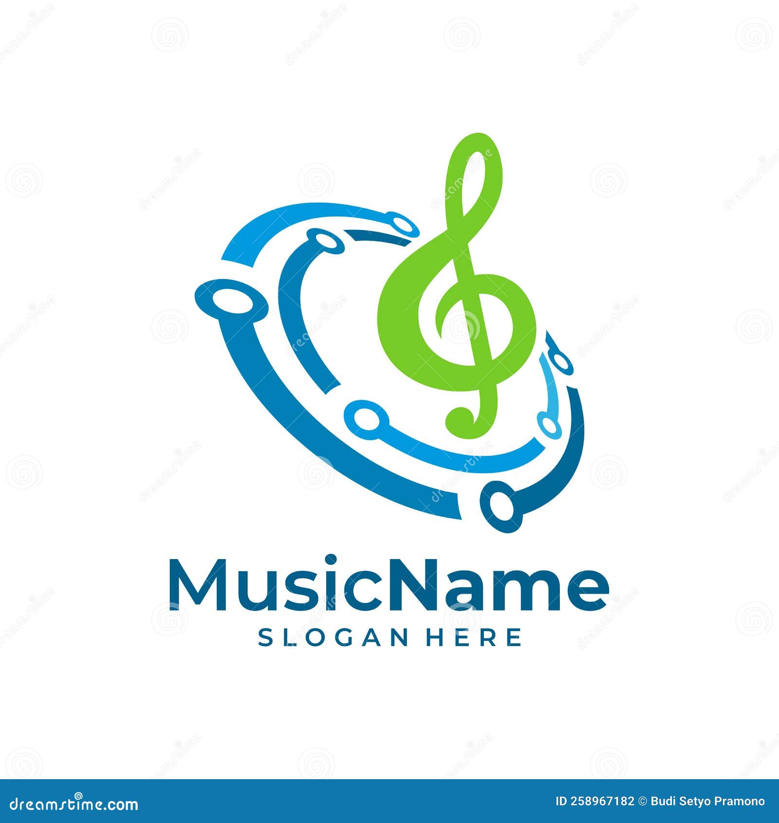 Tech Music Logo Vector. Circuit Music Logo Design Template Stock ...