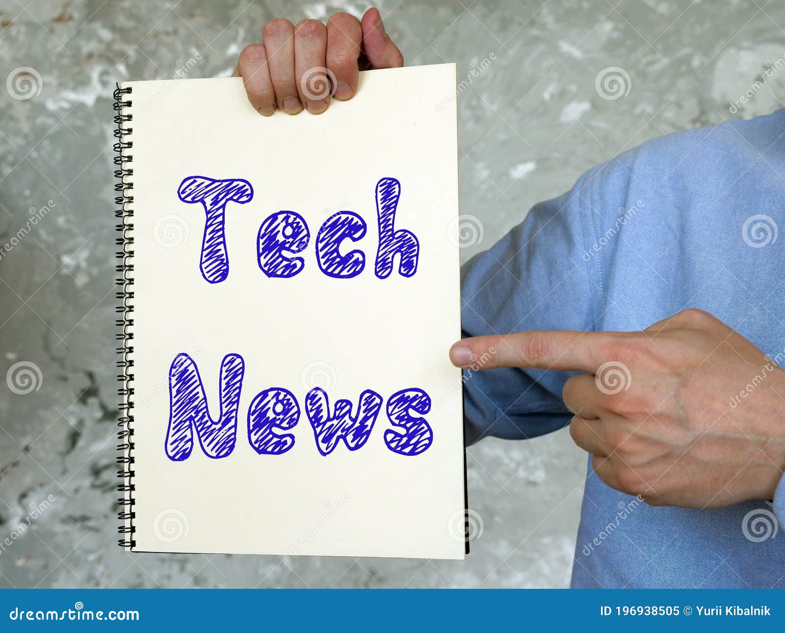 Tech News sign on the page stock image. Image of device - 196938505