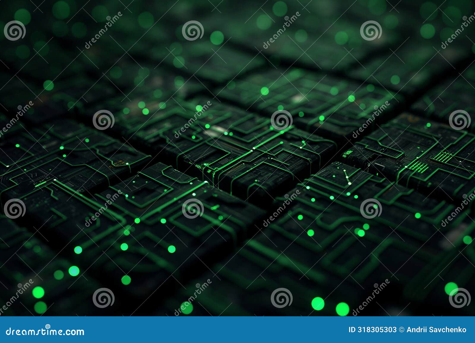 Tech Pattern. Green Technology Concept Abstract. Futuristic Circuit ...