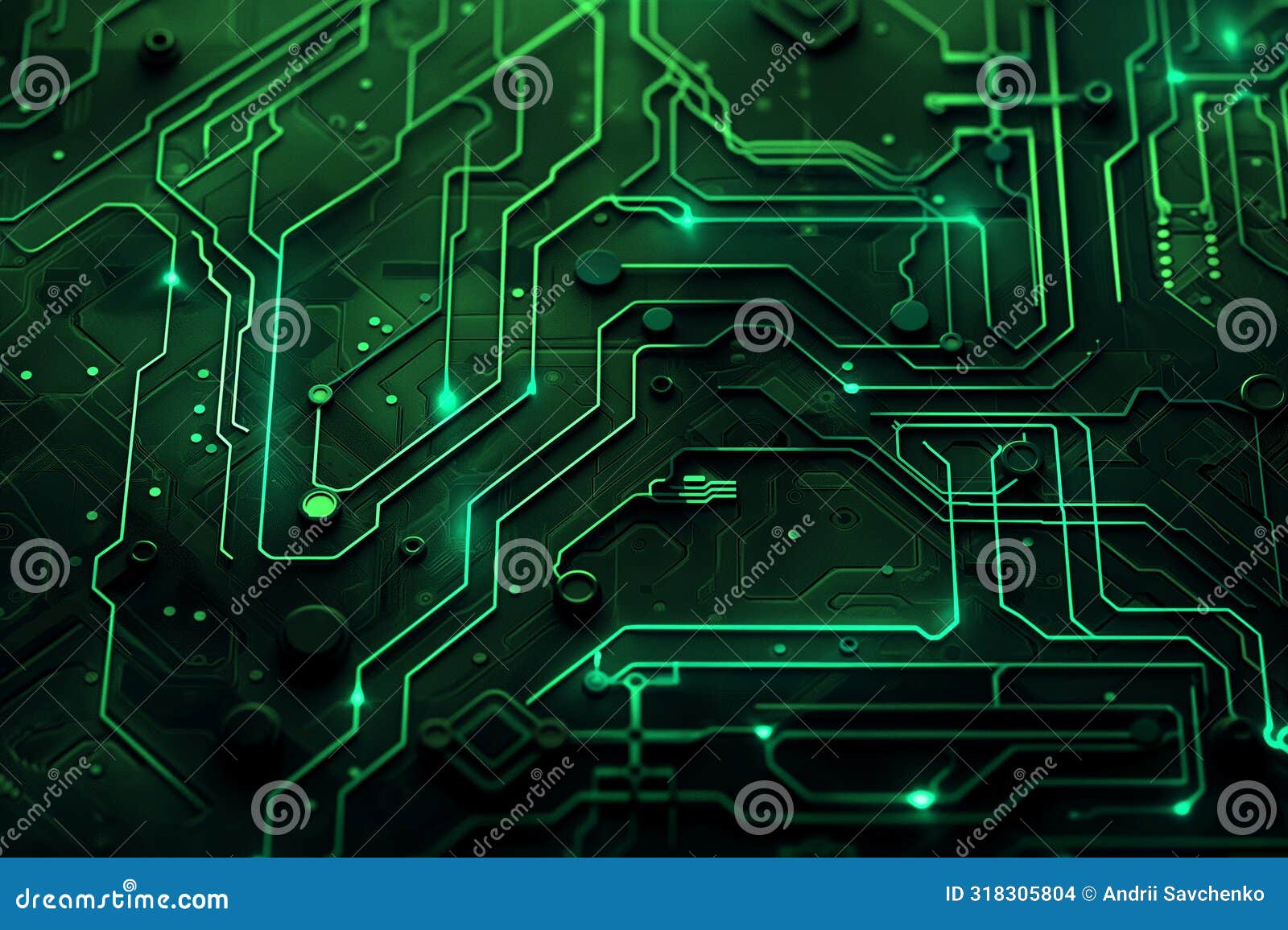 Tech Pattern. Green Technology Concept Abstract. Futuristic Circuit ...
