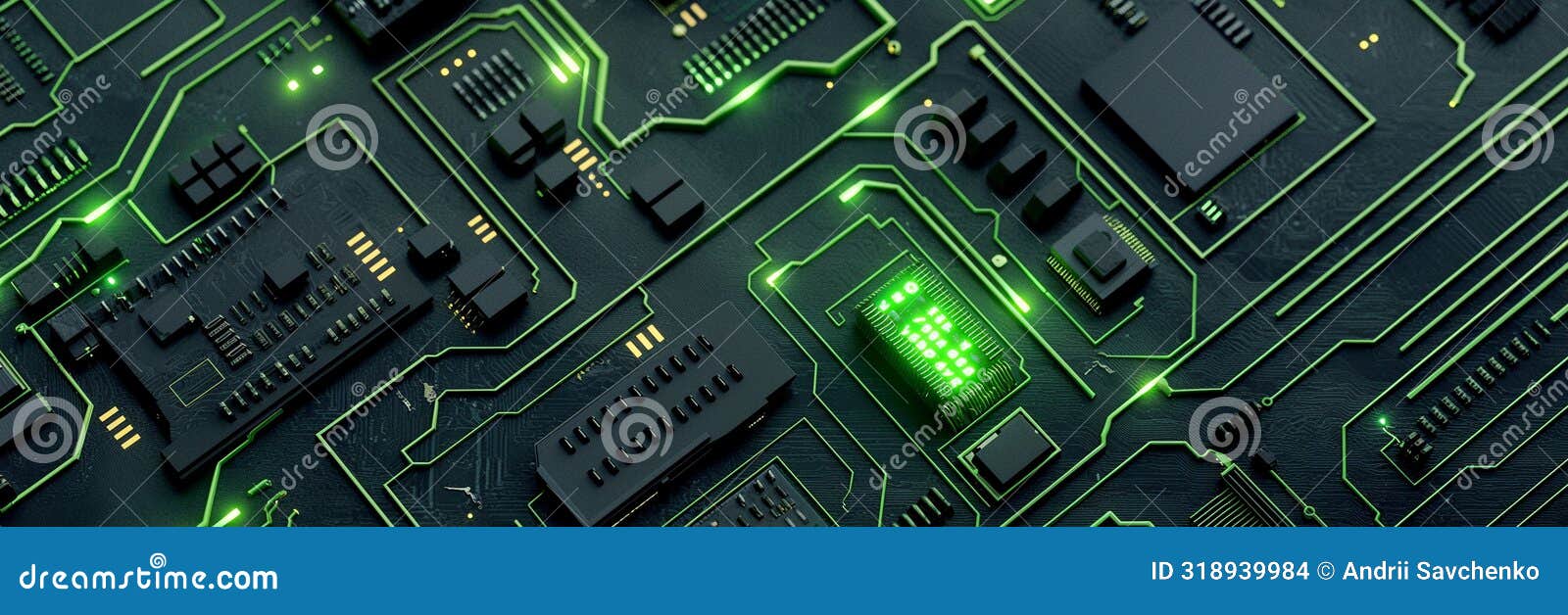 Tech Pattern. Green Technology Concept Abstract Stock Illustration ...