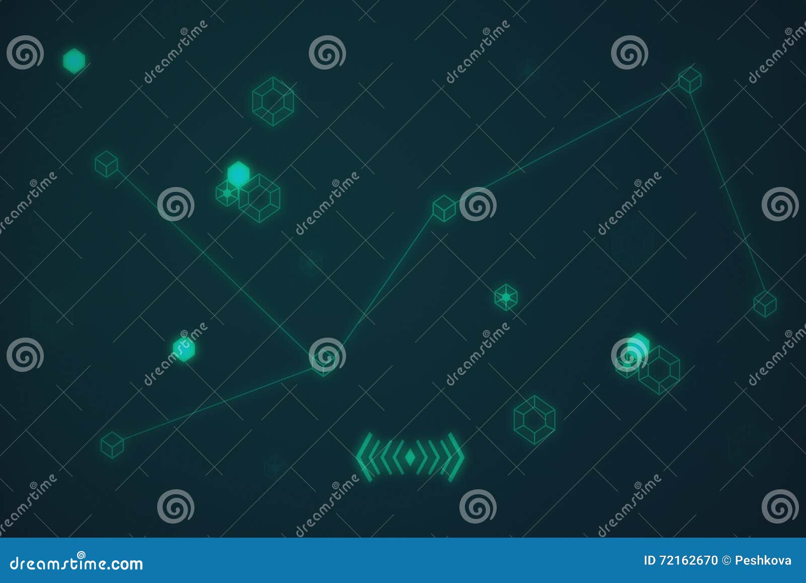 Tech patterns on blue stock illustration. Illustration of creative ...