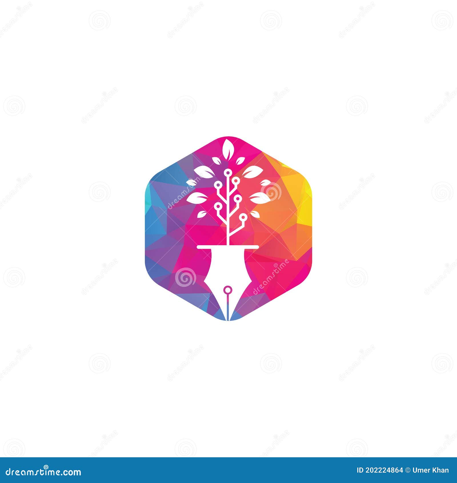 Tech Pen Logo. Tech Pen with Tech Logo Design Stock Vector ...