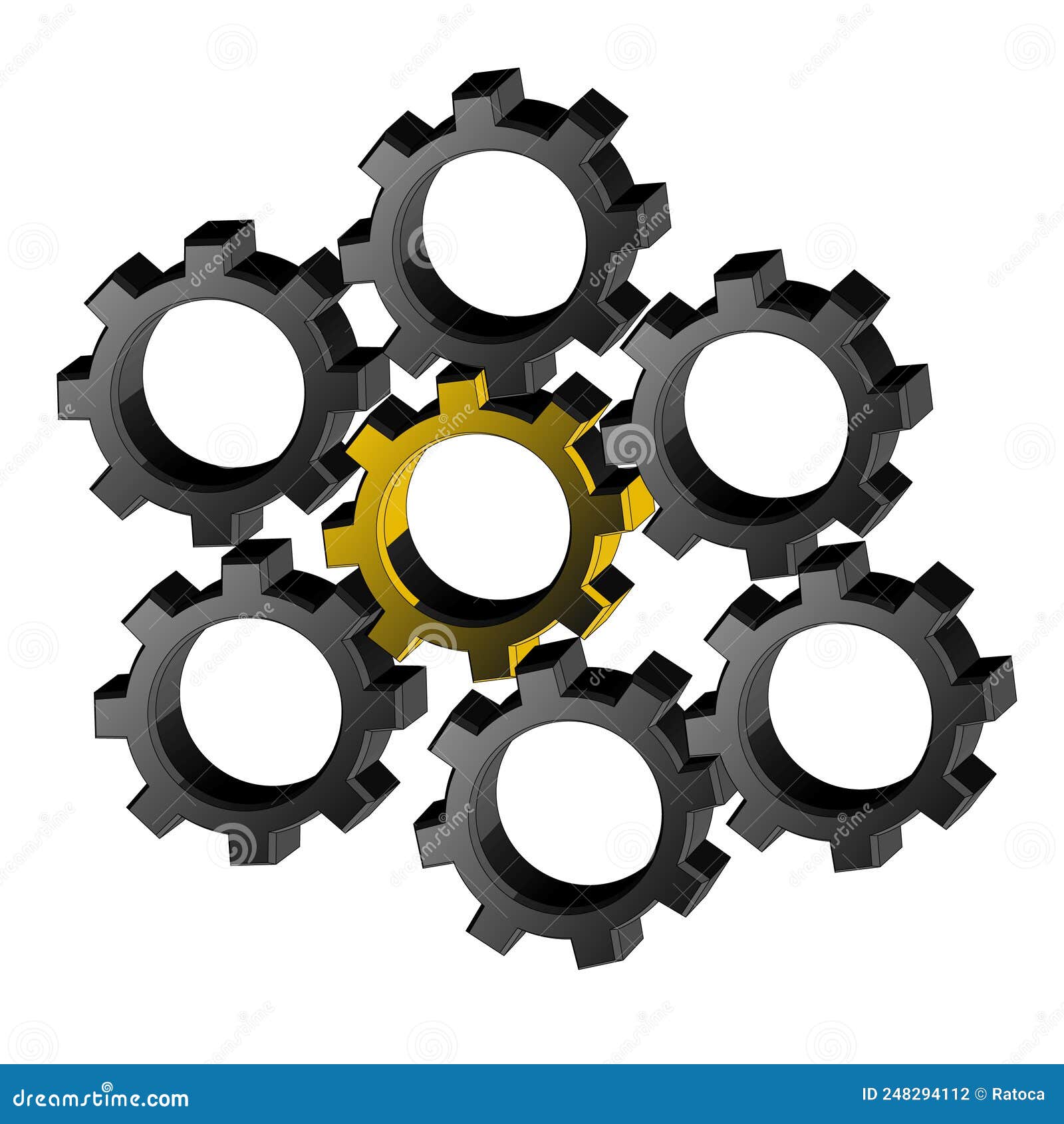 Tech pieces machine stock vector. Illustration of movement - 248294112