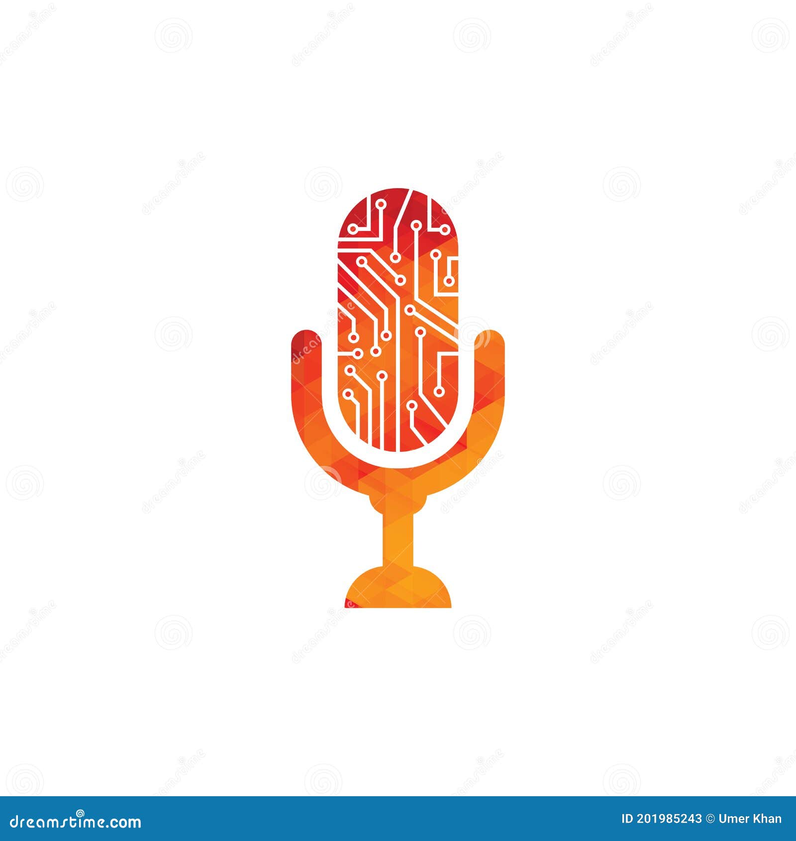 Tech Podcast Icon Logo Design Stock Vector - Illustration of device ...