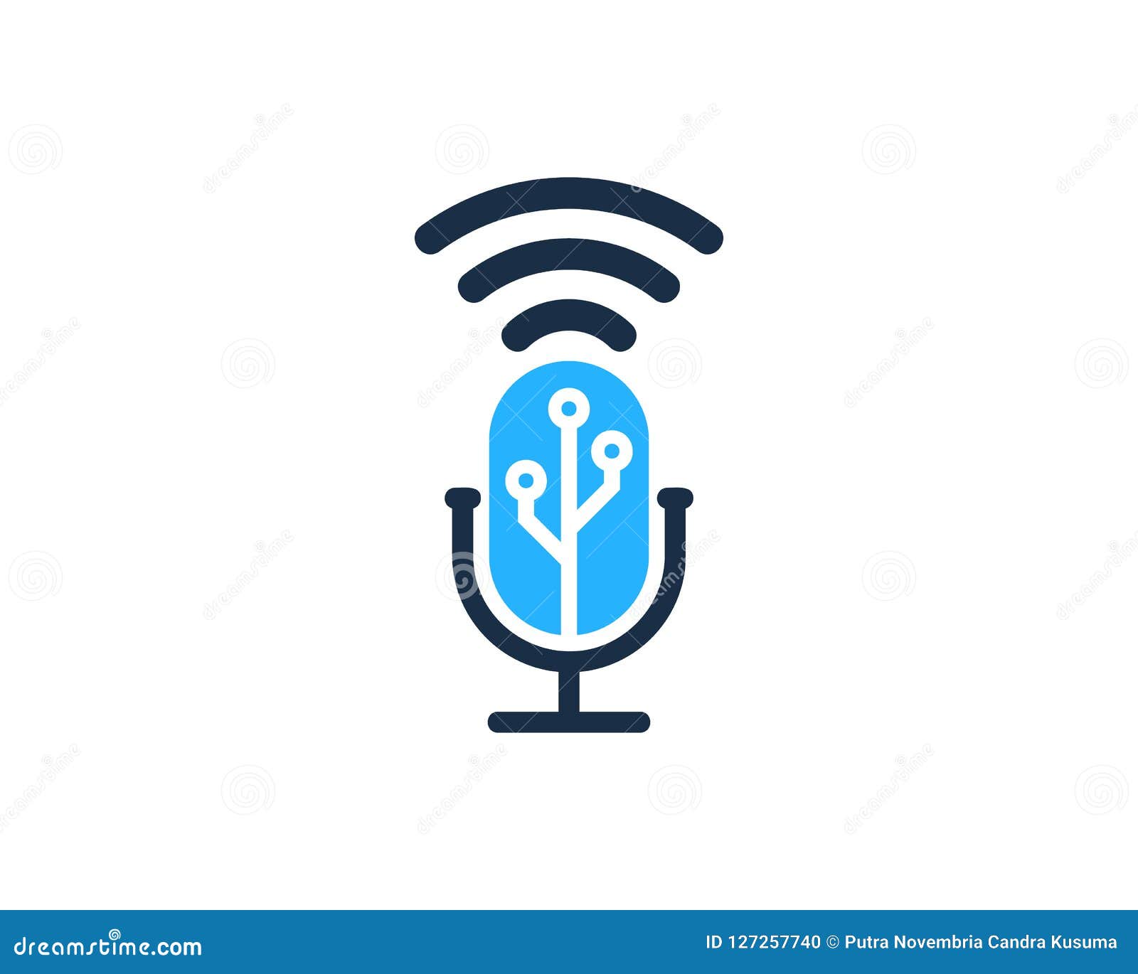 Tech Podcast Logo Icon Design Stock Vector - Illustration of computer ...