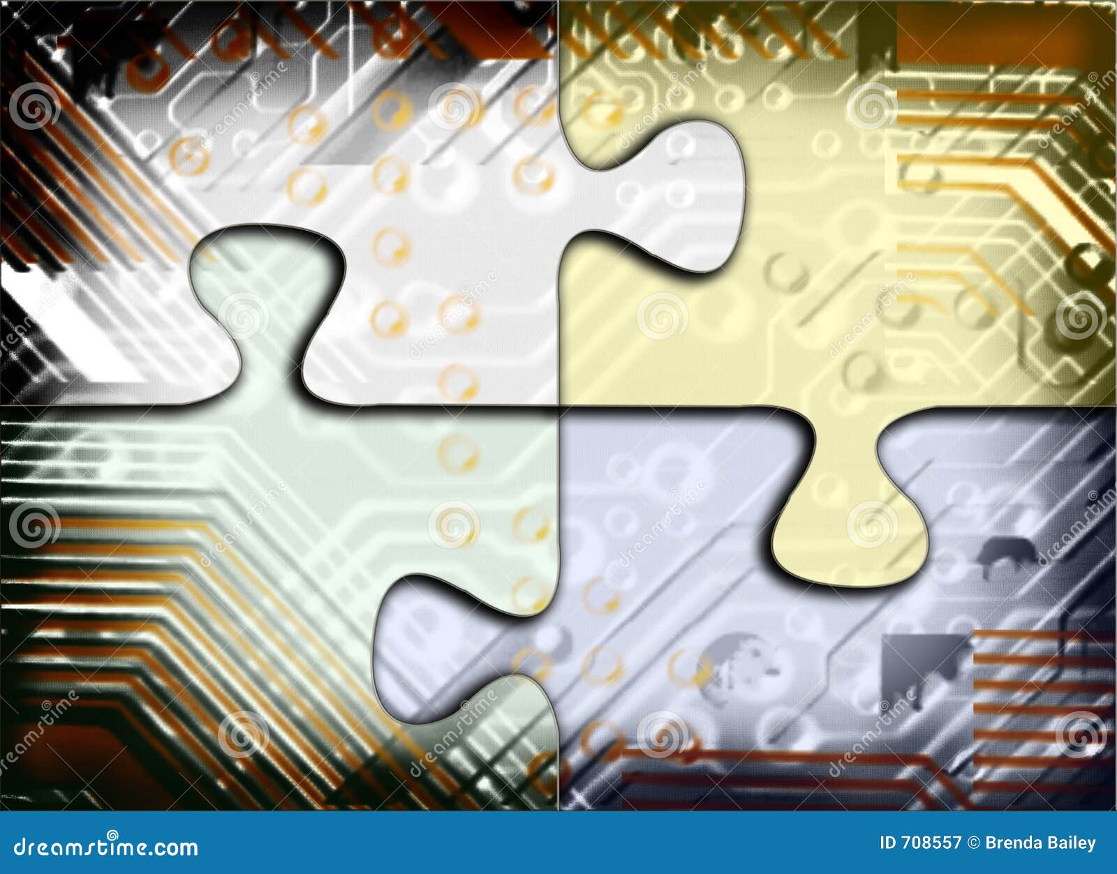 Tech puzzle stock illustration. Illustration of jigsaw - 708557