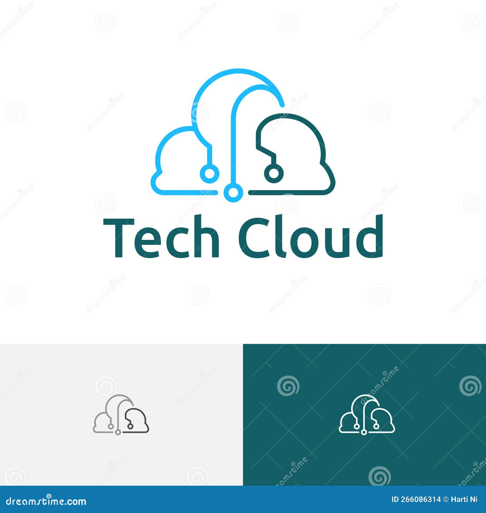 Tech Rain Cloud Technology Circuit Line Logo Stock Vector ...