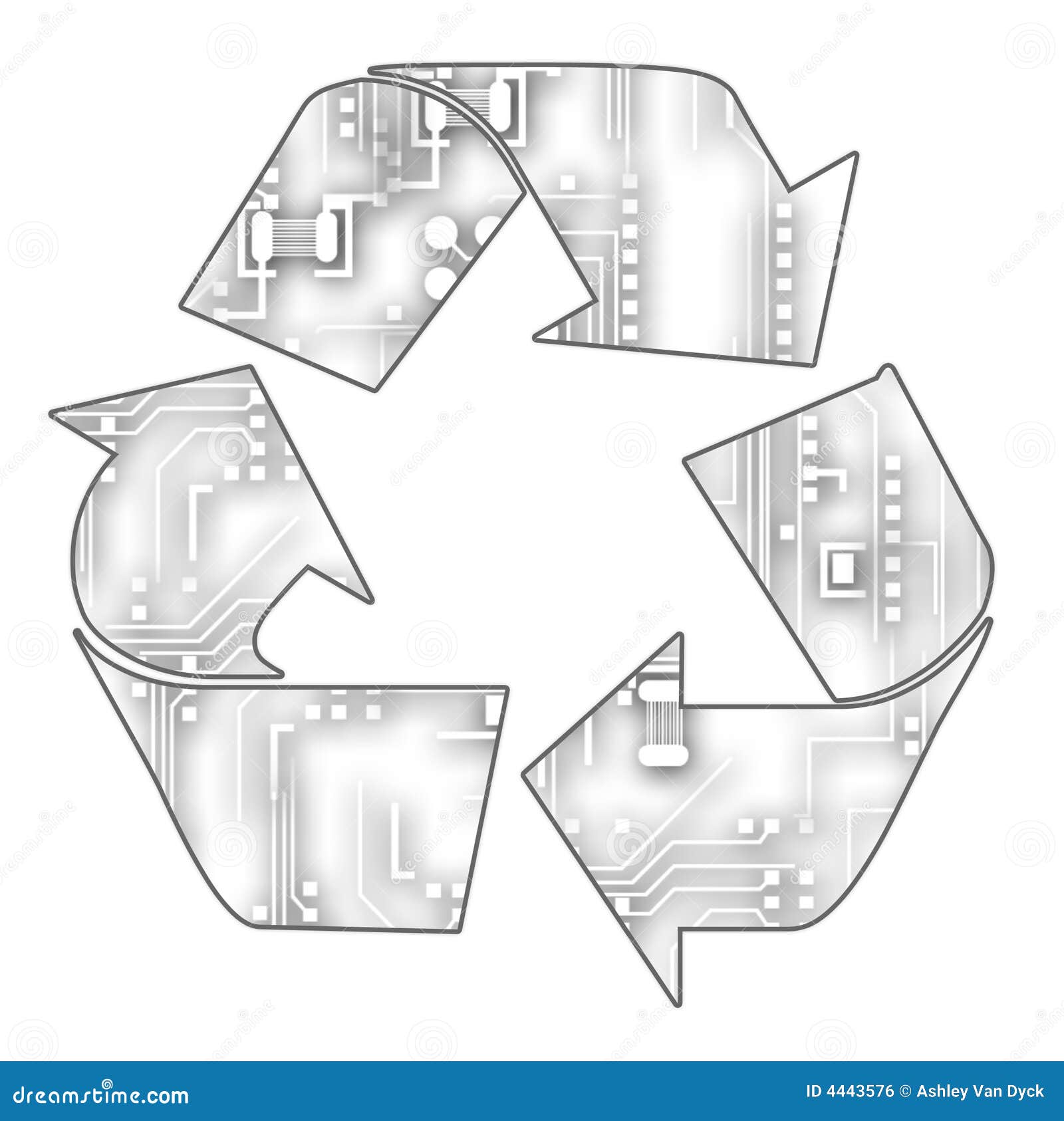 Tech Recycling stock vector. Illustration of reuse, icon - 4443576
