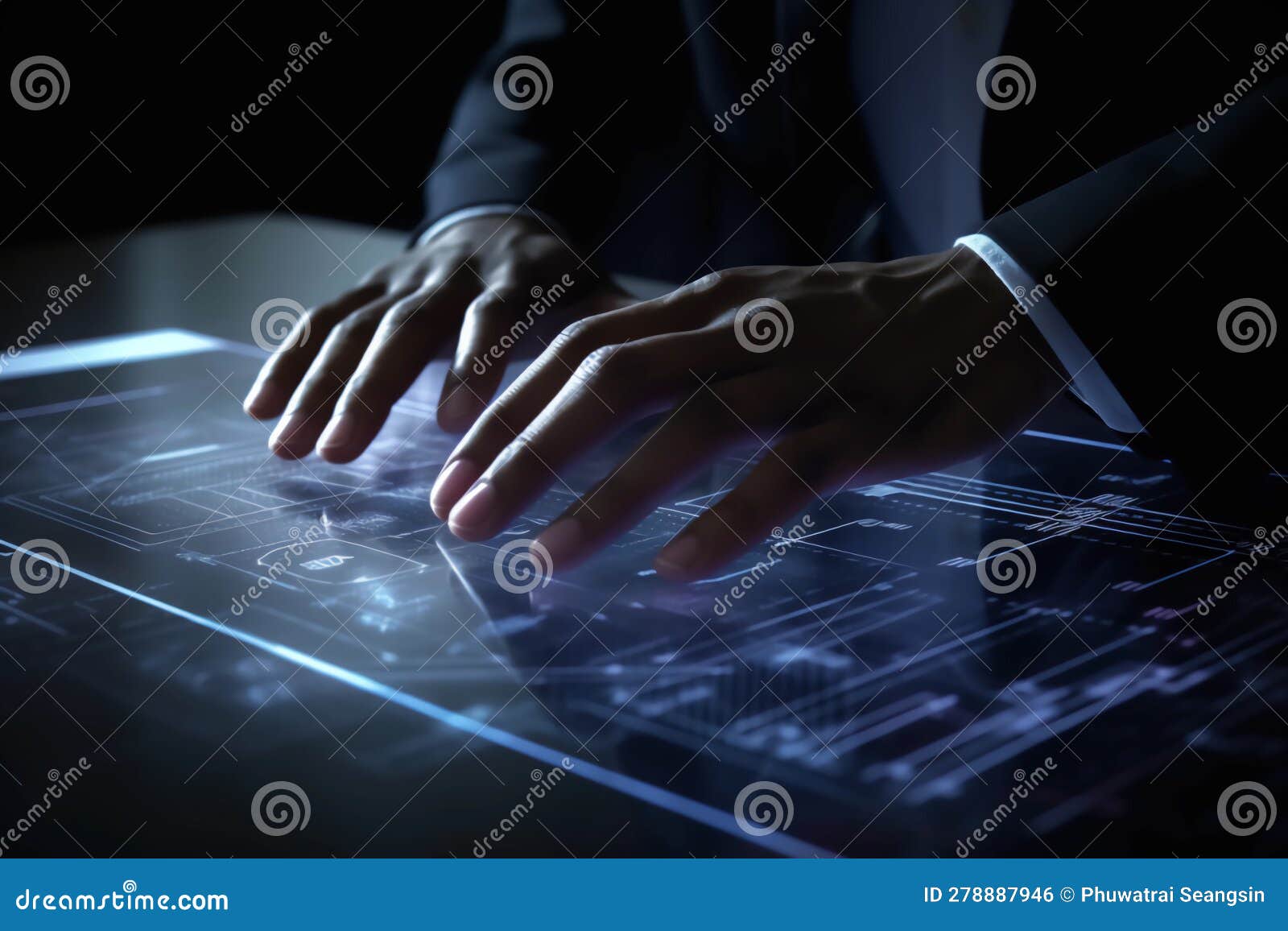 Tech-Savvy Businessman Seamlessly Balances Digital Realms. Generated AI ...