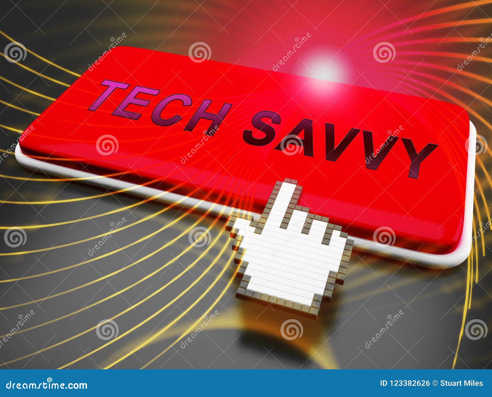 Tech Savvy Digital Computer Expert 3d Rendering Stock Illustration ...
