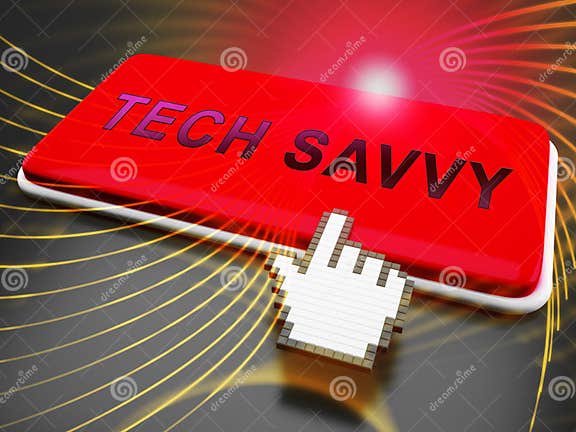 Tech Savvy Digital Computer Expert 3d Rendering Stock Illustration ...