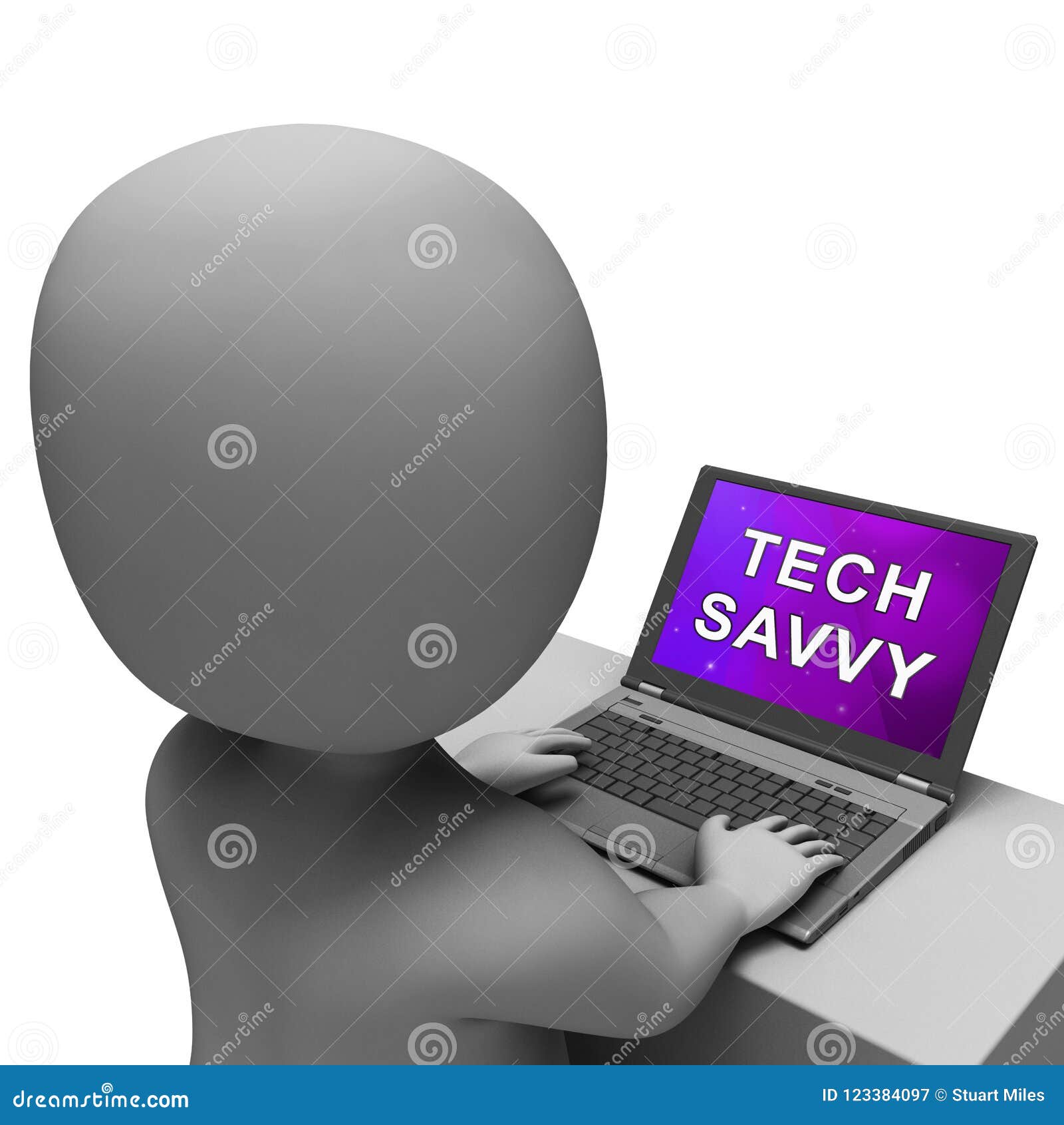 Tech Savvy Digital Computer Expert 3d Rendering Stock Illustration ... Tech Savvy Digital Computer Expert 3d Rendering Stock Illustration ...