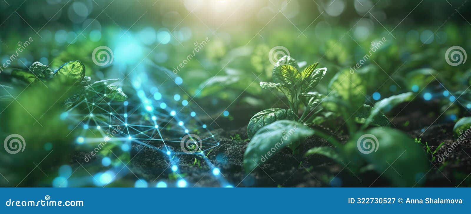 Tech-Savvy Vegetable Field Background with AI and Digital Systems ...