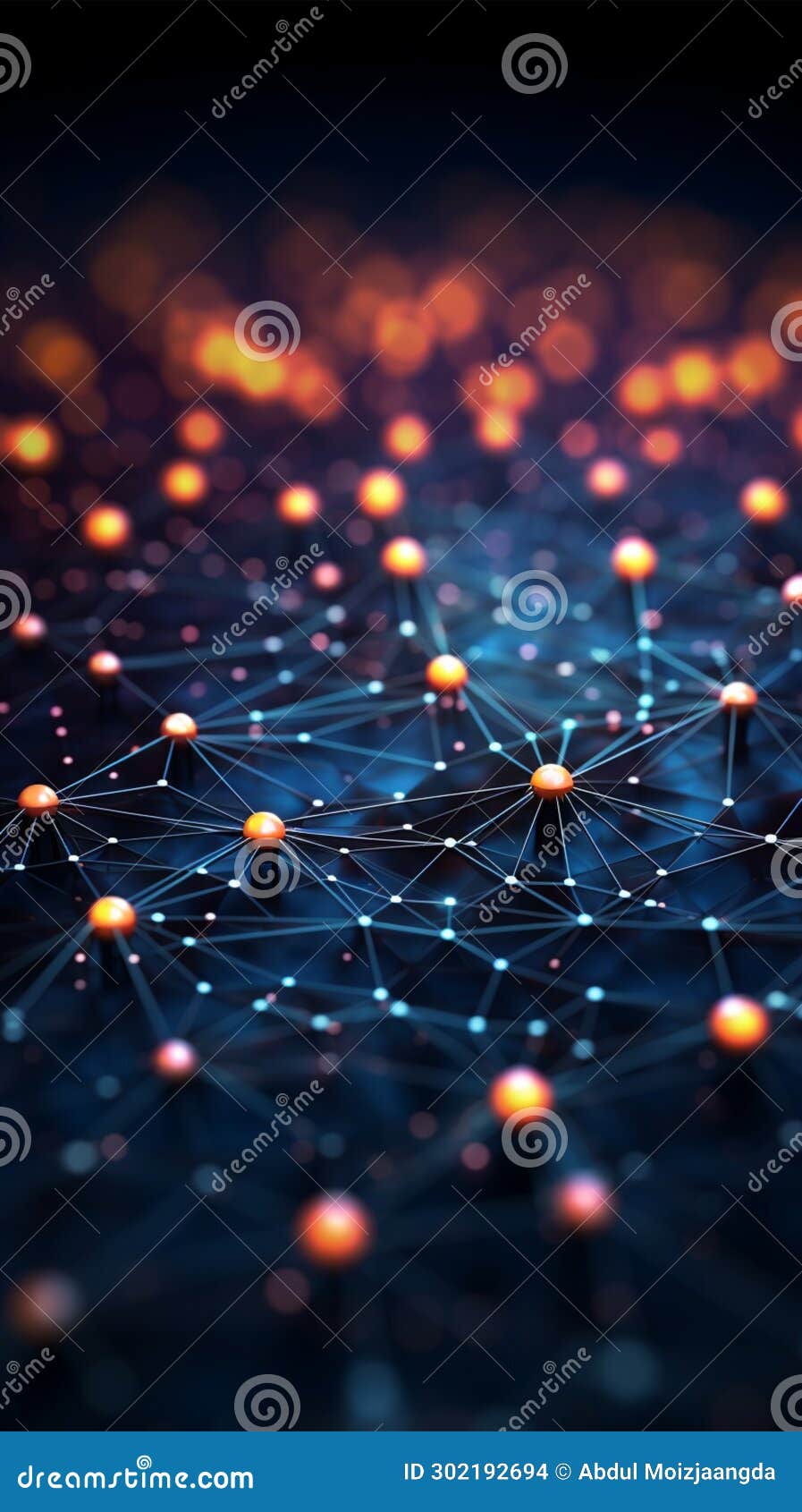 Tech Savvy Visualization Cyber Data Flow, Network Connectivity, Blockchain Elements Stock ...