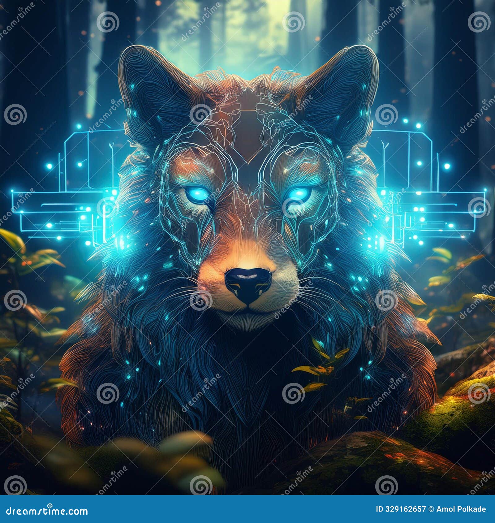 A Tech-savvy Wildlife Scene Where Animals are Integrated with Subtle ...