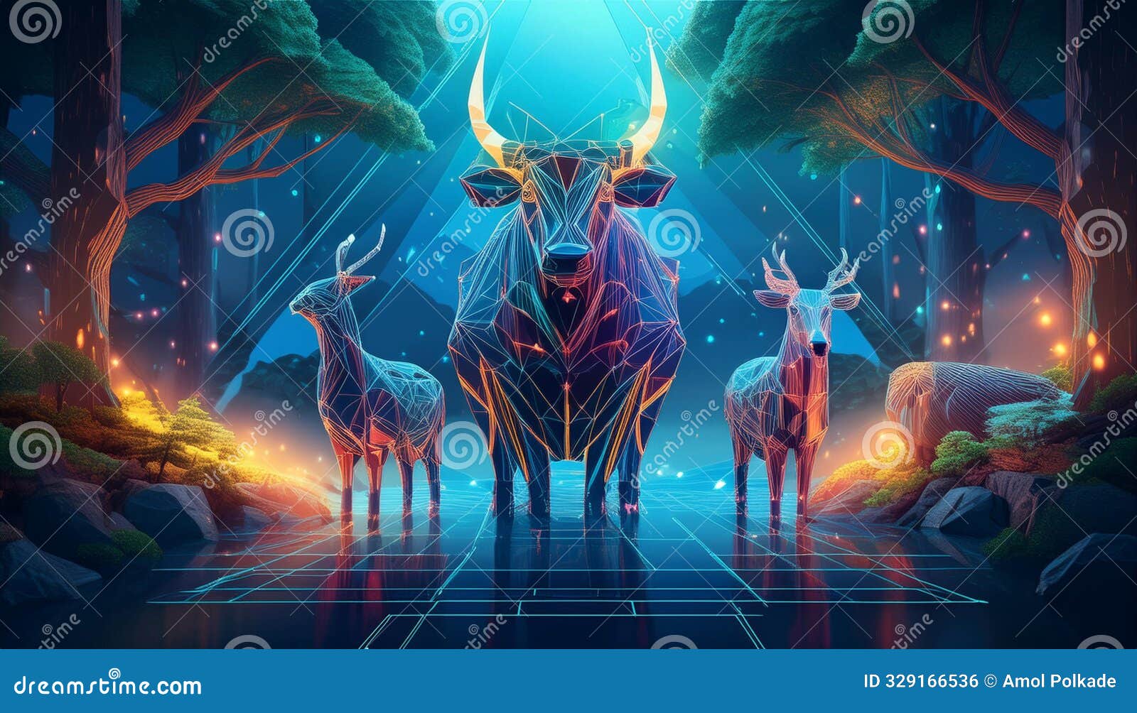 A Tech-savvy Wildlife Scene Where Animals are Integrated with Subtle ...