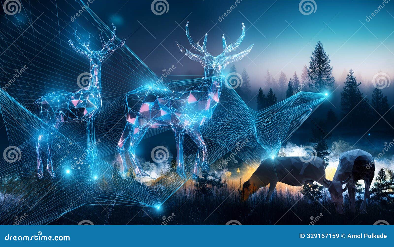 A Tech-savvy Wildlife Scene Where Animals are Integrated with Subtle ...