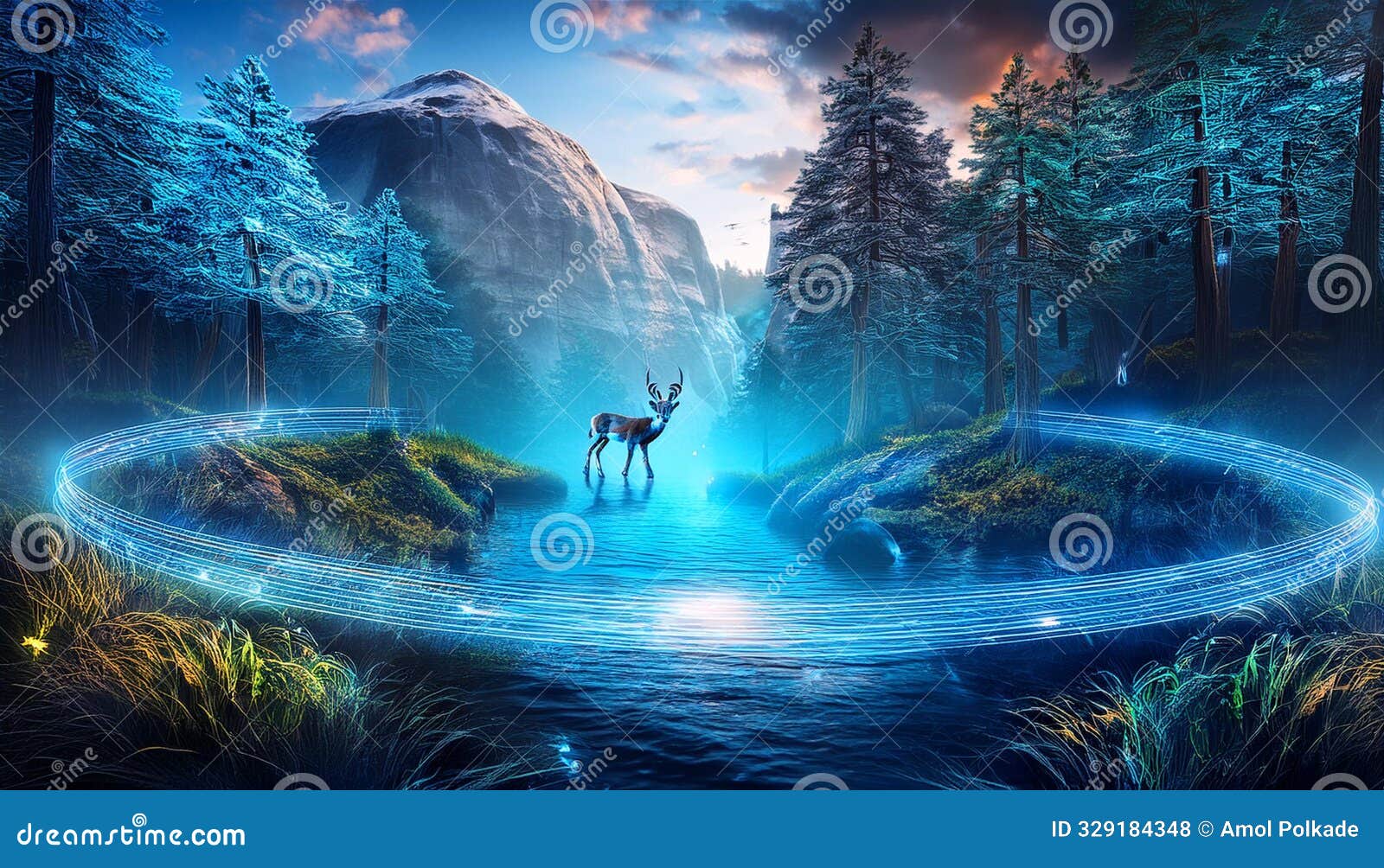 A Tech-savvy Wildlife Scene Where Animals are Integrated with Subtle ...