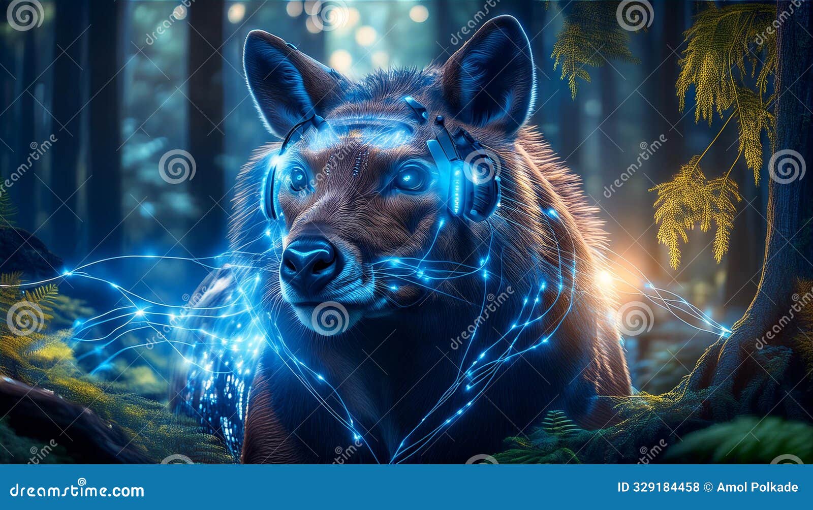 A Tech-savvy Wildlife Scene Where Animals are Integrated with Subtle ...