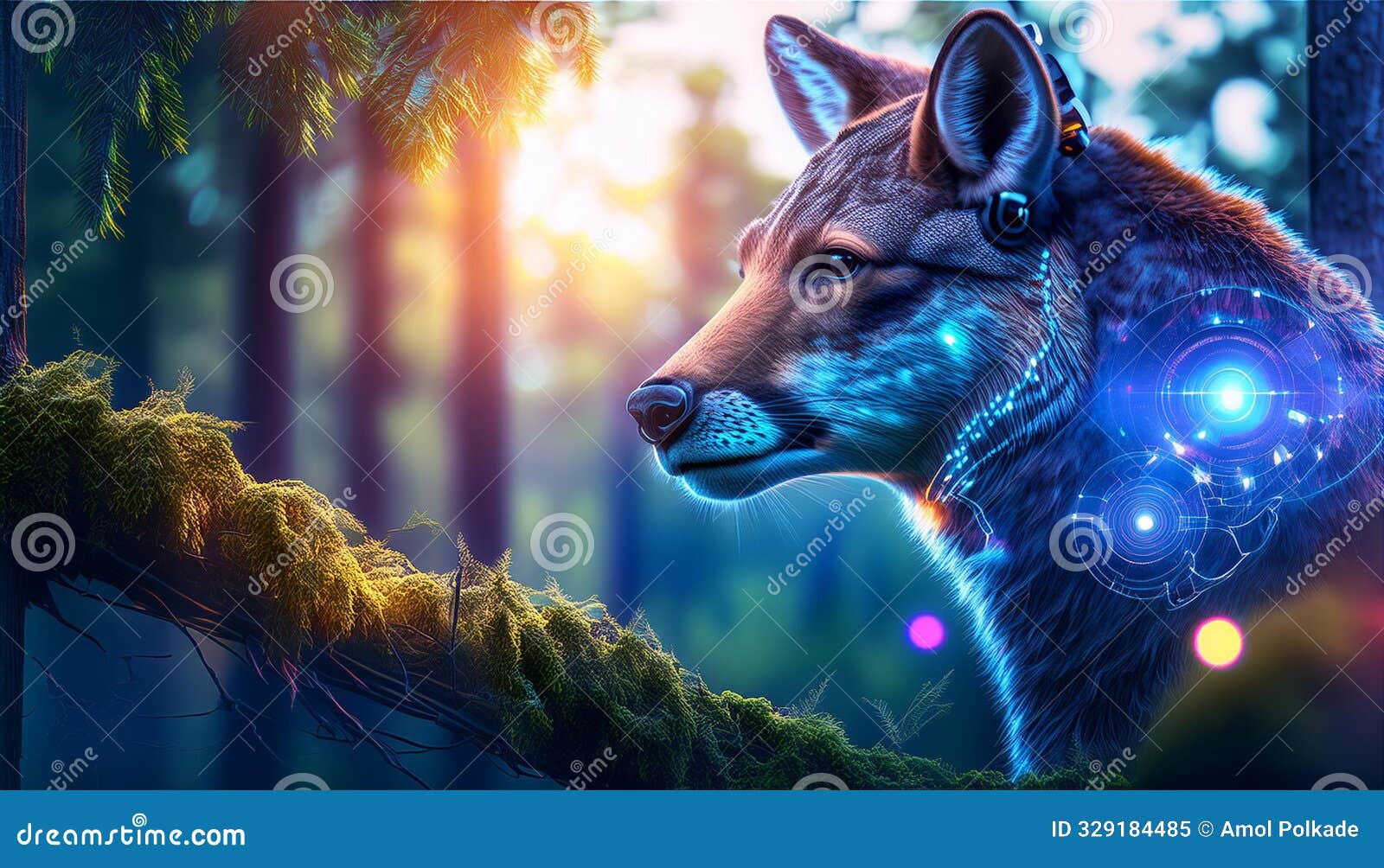 A Tech-savvy Wildlife Scene Where Animals are Integrated with Subtle ...