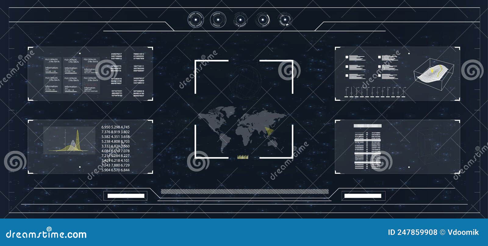Radar Screen.HUD. Hi-tech Futuristic Display. Stock Vector ...