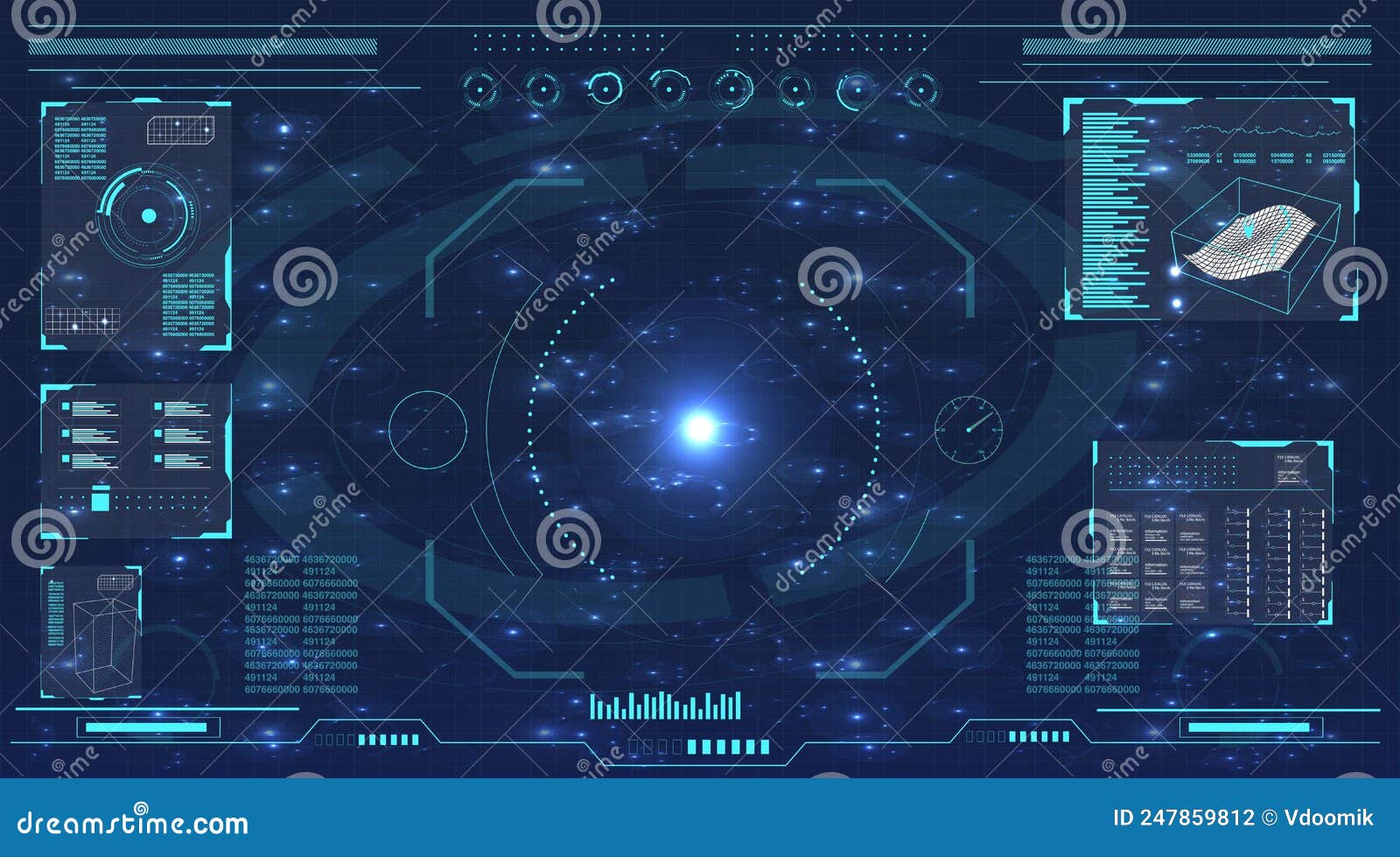 Radar Screen.HUD. Hi-tech Futuristic Display. Technology Background ...