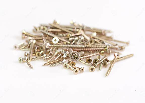 Tech screws. stock image. Image of color, golden, bronze - 29076561