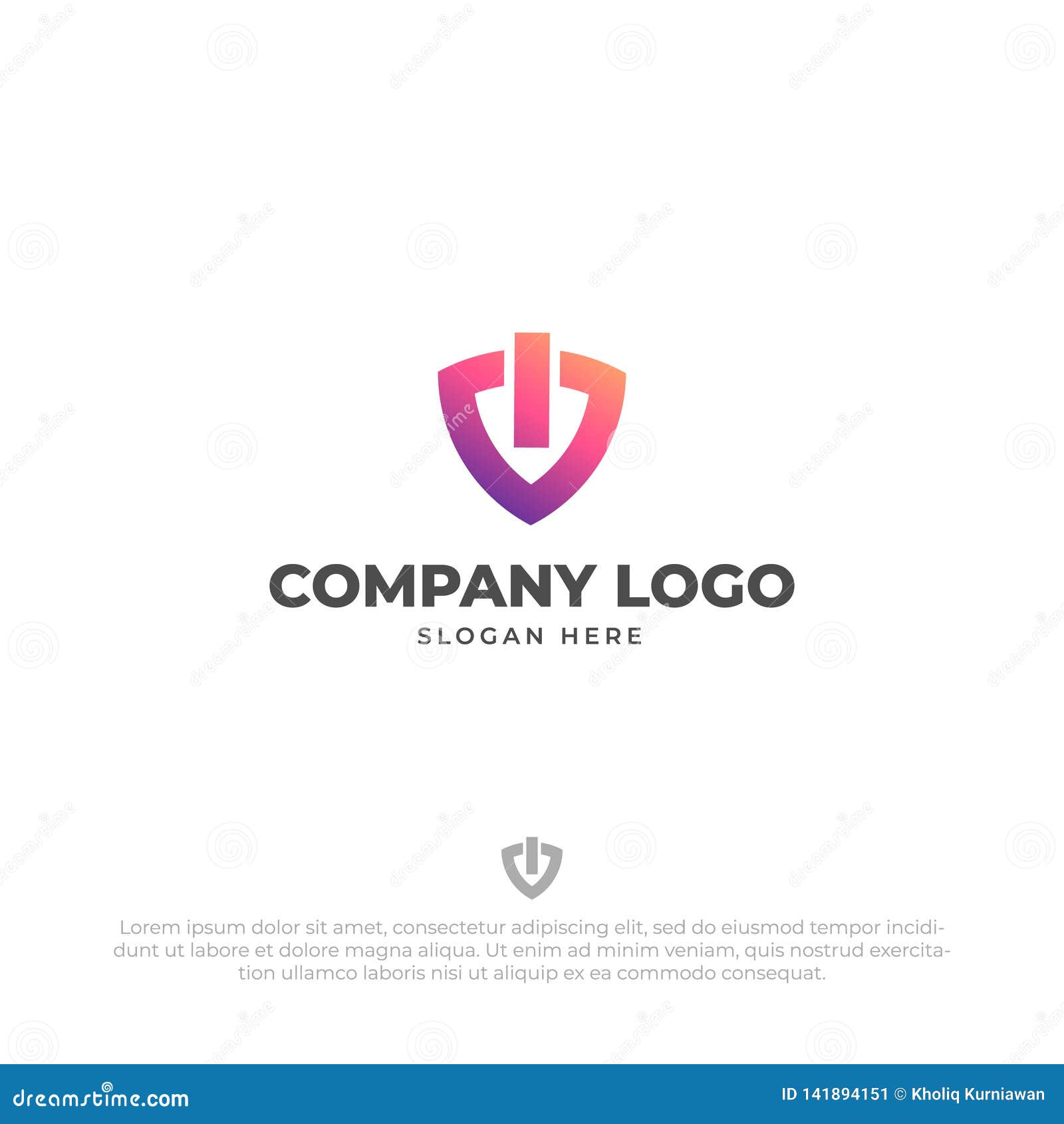 Tech Security Logo Design Template Stock Illustration - Illustration of ...